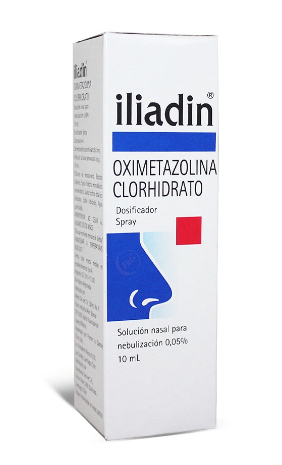 ILIADIN SPRAY NASAL 0,05 % X 10 ML (OXIMETAZOLINA) | Farmazon-Farmacia ...
